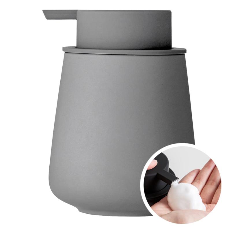 KAWEINA ハンドソープボトル ソープディスペンサー 泡 手動 押しタイプ ポンプ式 手洗い セラミック 磁器 陶器 広口 ディスペンサー 詰め替え ハンドソープ用 食器用洗剤 北欧スタイル 台所