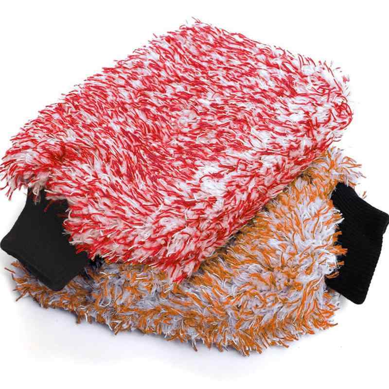 DFsucces 洗車グローブ 洗車用品道具 厚い 洗車スポンジ カーウォッシュ グローブ ミット マイクロファイバー 洗車モップ 大判サイズ 2枚セット【優れる材料】超微細繊維で作られ、ホイールの清掃に便利な洗車用ブラシです。豊富な発泡性...