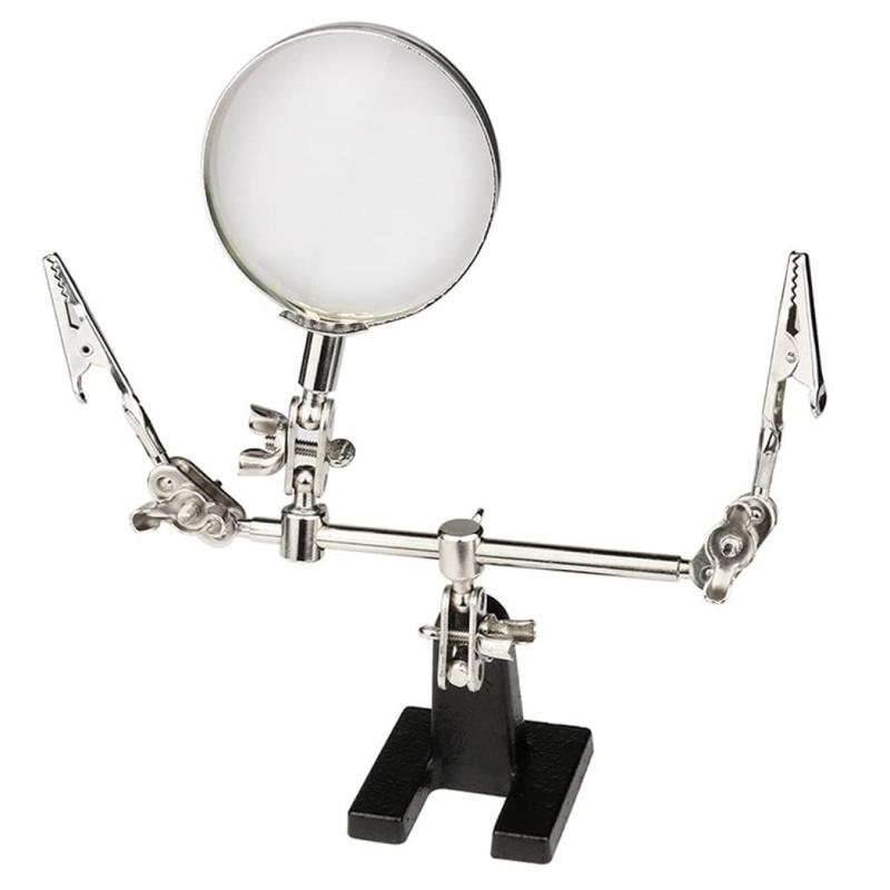 XSAJU スタンドルーペ 5倍 拡大鏡 固定 精密作業 クリップ はんだスタンド 一体型拡大鏡：5倍はんだスタンドが一体の便利スタンドルーペ、細かい作業や模型作り、溶接、彫刻、時計修理、精密機器の修理や宝石等の鑑定にも最適です。机などに置...