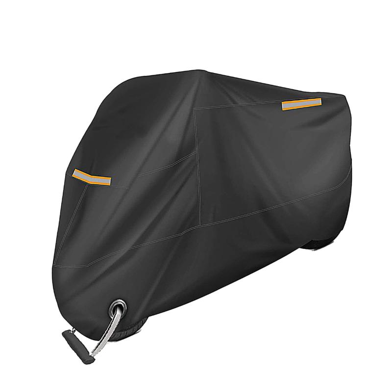 RoaRion バイクカバー 400cc用 XXL 防風ベルト付き 盗難防止ロック穴 防水・防雨・防雪・防埃 日焼け防止 反射ストラップ付き オートバイ用対応車種: 400ccクラスのオートバイサイズ: XL、XXL防水性: 高い防水性を持...