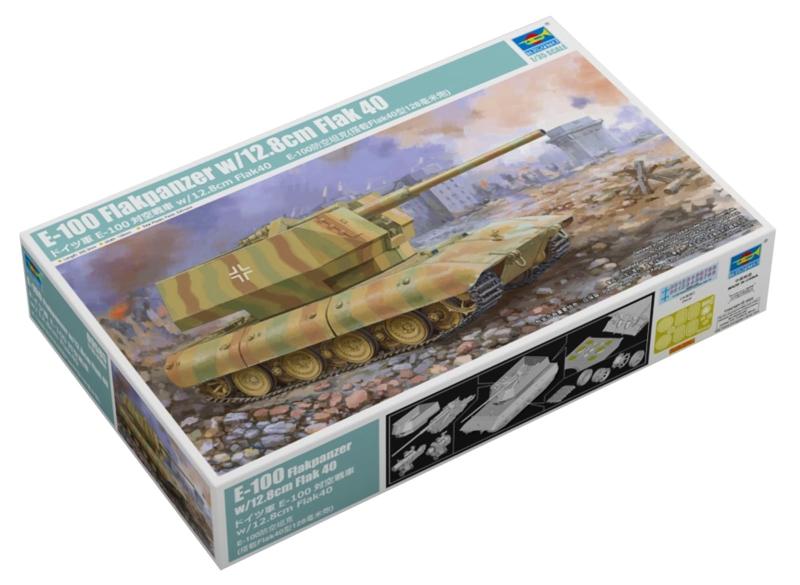 トランペッター(TRUMPETER) 1/35 ドイツ E-100対空戦車 w/12.8cm Flak40 プラモデル 09585組み立て塗装が必要なプラモデル。別途、接着剤や工具、塗料等が必要。1/35スケール未塗装プラスチック組み立てキ...
