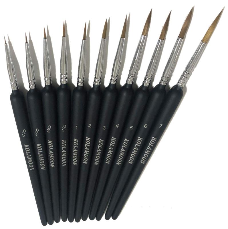 極細美術画線筆 面相筆 画筆 絵筆 水墨画 水彩画 日本画 画材 勾線筆 プラモデル塗装