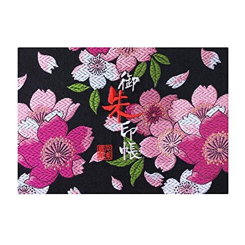 千糸繍院 御朱印帳WM【黒恋大桜】西陣織 金襴装丁/刺繍文字 蛇腹式48ページ 見開き中判高価な西陣織の金襴生地で装丁した全48ページの蛇腹式の見開き中判サイズの御朱印帳です。表紙の「御朱印帳」文字はカッコイイ筆文字書体を刺繍で仕上げていま...