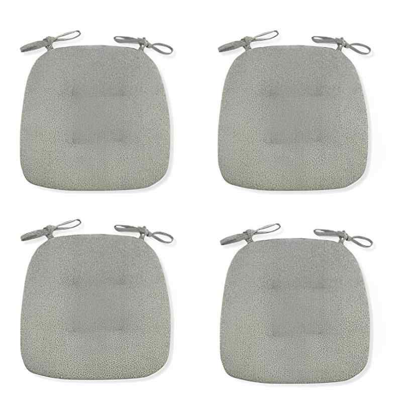 4枚セット 椅子用 座布団 クッション 食卓 事務 チェアー ひも付き 馬蹄形 テーブル 食卓