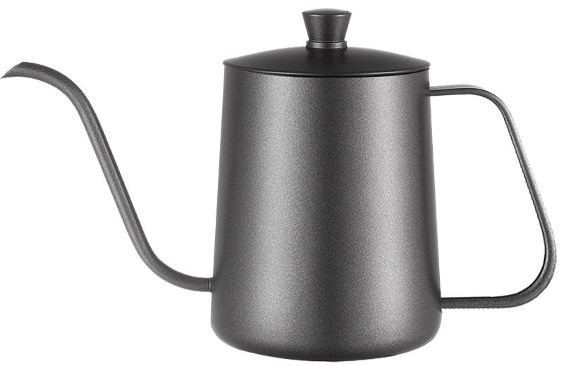 桜花直郵 【日本食品規格検査済み】 600mlコーヒードリップポット 細口コーヒーケトル 珈琲ポット2~3人用 コーヒーメーカー ステンレス コーヒーショップ/キャンプ/アウトドア用 ブラック【商品仕様】サイズ長さ210*幅93*高さ138...