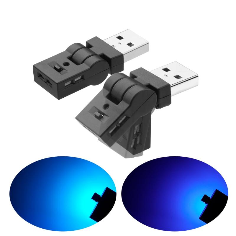 GIMUYA USB LED 車内用 Type-A 8色 照射方向切替 180°首振り 自動点灯 調光 メモリー機能 アンビエントライト RGB USB給電 イルミネーション ミニ 小型 軽量 車アクセサリー 簡単取付 1個入り