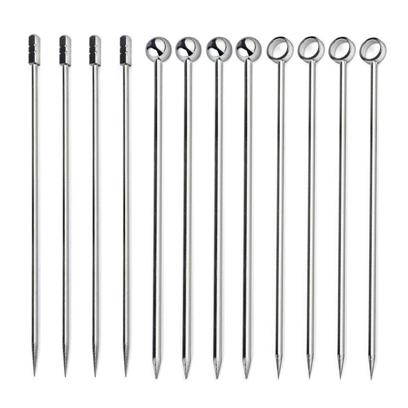 SHULLIN 12本セット カクテルピン オードブルピン カクテルスティック カクテルピック ステンレス製 フルーツスティック ステンレス ピンチョス フルーツピック 11cm オードブルピック カクテカクテルスティックは高品質のステンレ...