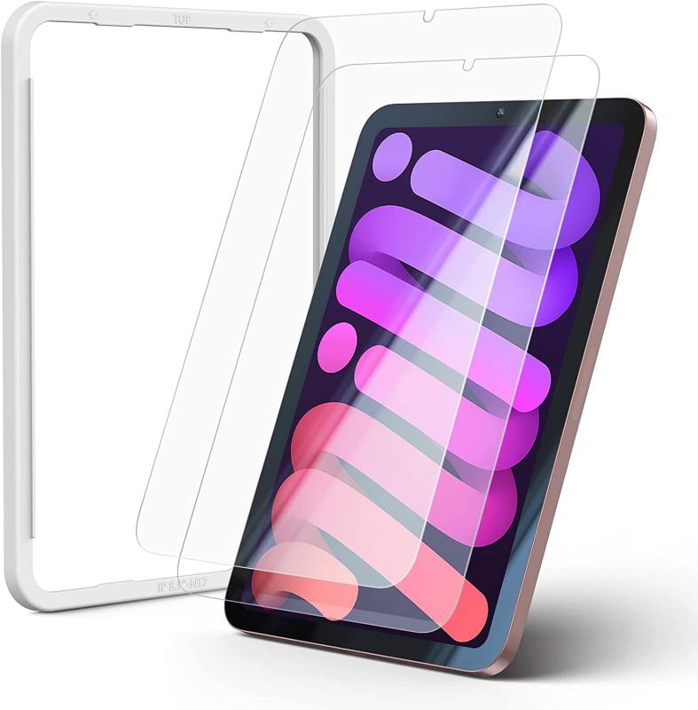 NIMASO ガラスフィルム iPad mini7（A17 Pro）第7世代 2024用/iPad mini6 （第6世代）2021用 強化 ガラス 衝撃吸収 液晶保護 フィルム 2枚セット ガイド枠付き NTB21J354対応機種 : i...