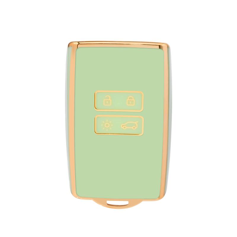 [OFFCURVE] ルノー用 スマート キーケース キーカバー 4ボタン 耐衝撃 スクラッチ防止 キーホルダー オシャレ 手触りいい 高級 電波障害なし リモコンキー ケース 車用 TPU素材