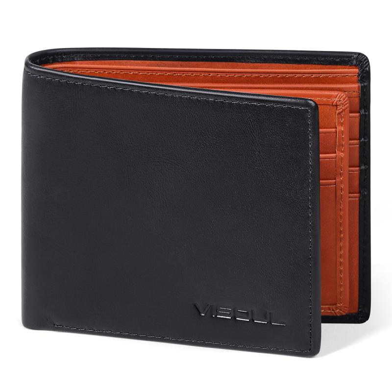 [VISOUL] 2つ折り 財布 メンズ 本革 15枚カード収納 小銭入れなし 人気 一流の革職人が作る イタリアレザー 多色入