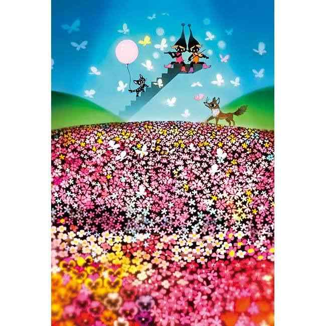 300ピース ジグソーパズル 藤城清治 花とこびと (26x38cm)イラスト 300ピース