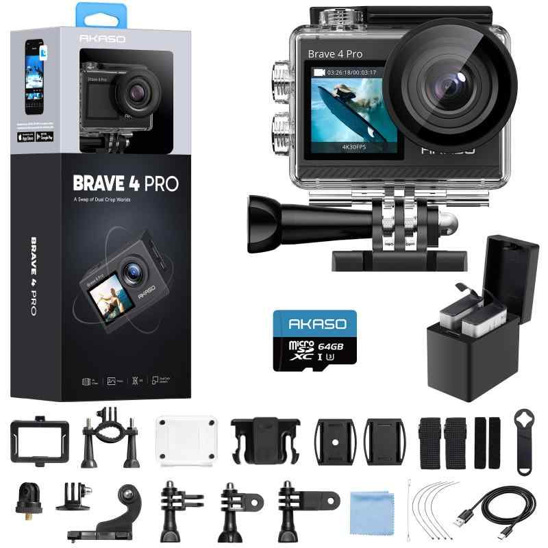AKASO Brave4pro アクションカメラ4K 20MP SD カードセット