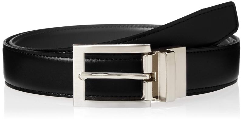 [ドレスコード101]リバーシブルベルト (手間なく切り替え) 回転式 両面本革 メンズ ベルト 長さ調整可能 ブラック&amp;ブラウン 2色 メンズSIZE:M 全長:113cm 最大:101.5cm 最小:93.5cm バックル縦:4...