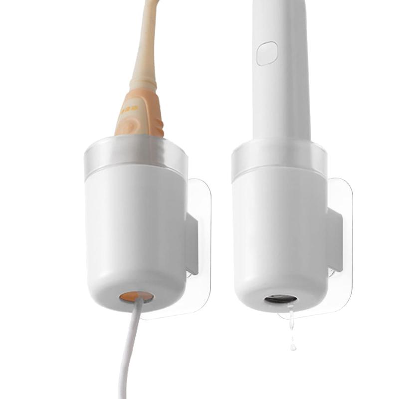 Vicosey 電動歯ブラシ スタンド 2個セット 電動歯ブラシホルダー 粘着式 浮かせる 電動歯収納 電動歯ブラシ立て 速乾/抗菌 賃貸 洗面所 省スペース 多機能スタンド ホワイト【99％電動歯ブラシに適用】内径は4cmで、市販のほとん...