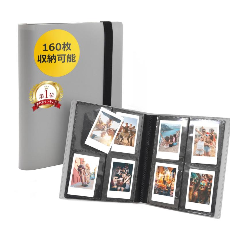 [革ICHI] チェキ アルバム チェキ帳 大容量 チェキファイル インスタックスミニゴムバンド付きで手帳のように持ち歩けるチェキ用アルバムを3色展開でご用意しております。たっぷり360枚が収納可能で、ホコリや汚れから保護してくれるため大切...