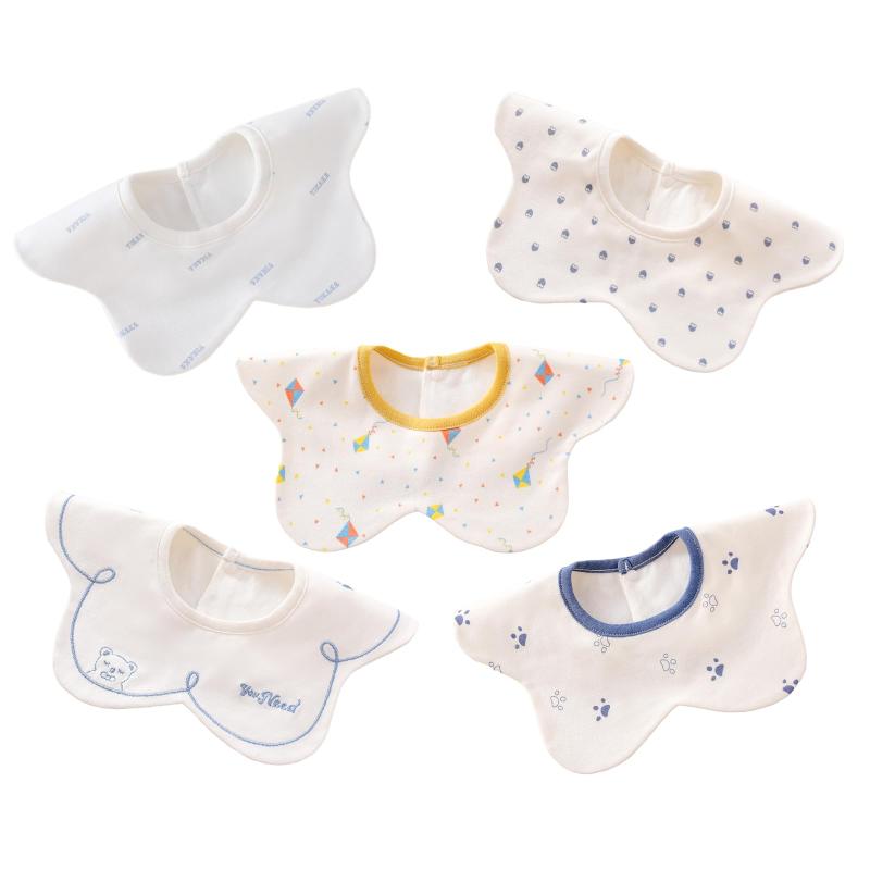 [Elf-feer] ベビー ビブ スタイ よだれかけ 防水 6枚セット 赤ちゃん エプロン 食事用🍓【綿100%】綿100%の天然素材で作られ、肌触りがやさしくて、赤ちゃんのお肌を守ります，蛍光剤やホルムアルデヒドなどの有...
