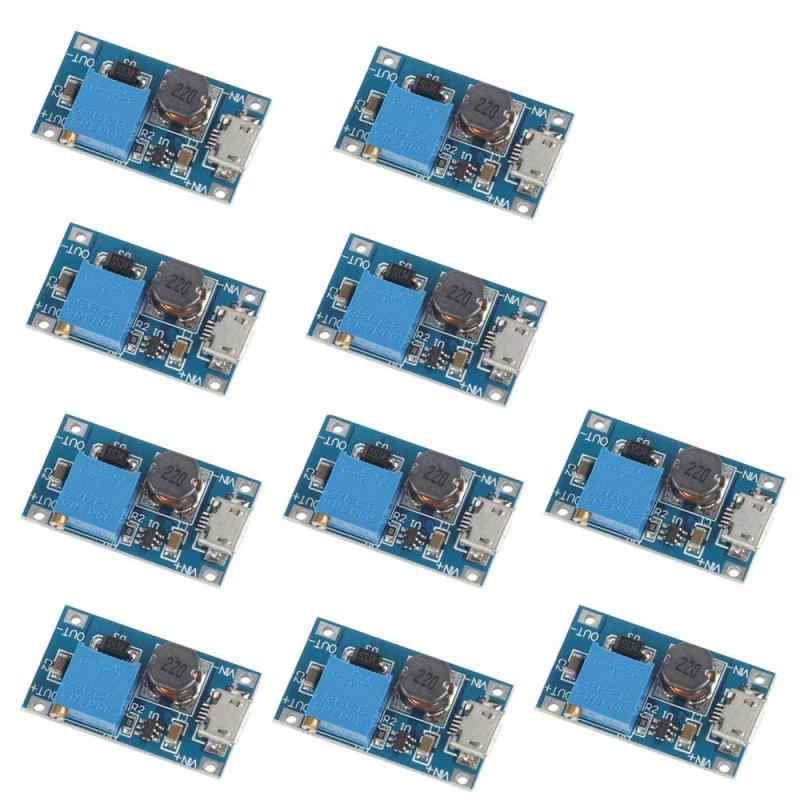 VKLSVAN 10個 2A DC-DC ブーストステップアップ 転換モジュール Micro USB 2V-24V to 5V-28V 9V 12V 24V MT3608コンバータ【電流】最高の出力電流：2A（1A内の使用に推薦される）【出...