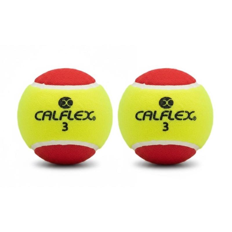 サクライ貿易(SAKURAI) CALFLEX(カルフレックス) テニス やわらか テニスボール ノンプレッシャー ジュニア 2球入り LB-490カラー/イエローxレッド直径/75mm±材質/ラバー・ナイロンウール