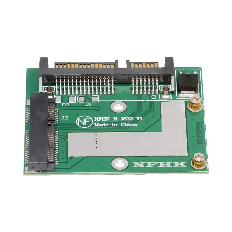 Cablecc mSATA SSD ミニ PCI-E から 2.5 インチ SATA 22P(15+7) ハードディスク エンクロージャ ケース コンバータ アダプタ (MSATA SSD 用)