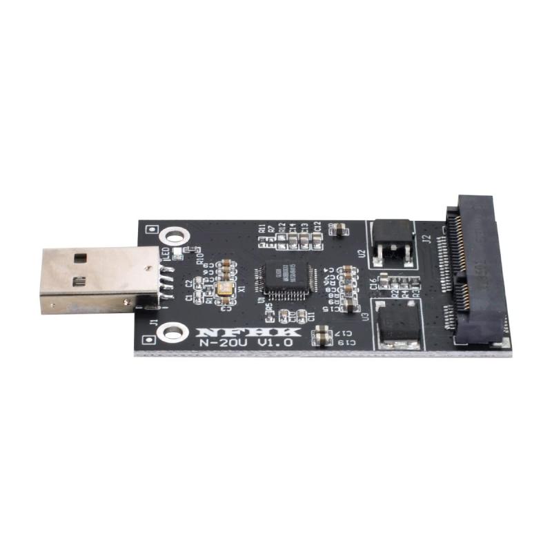NFHK Mini PCI-E mSATA to USB 2.0 外付けSSD PCBA コンベターアダプター ペンドライバーカード ケースなし
