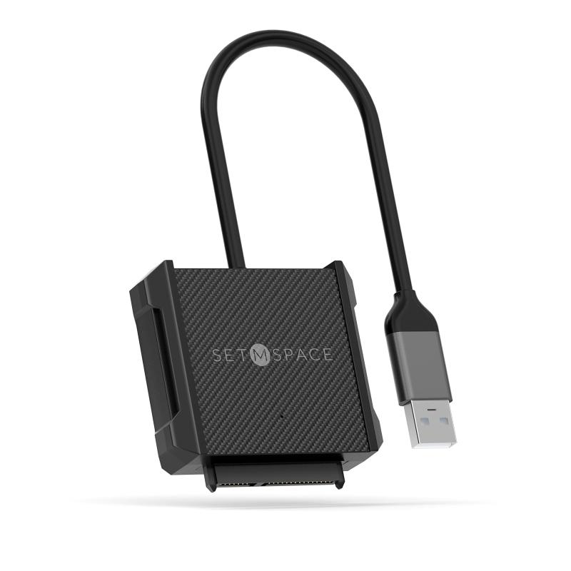 SETMSPACE usb 変換ケーブル usb-sata変換ケーブル 2.5インチHDD用エンクロージャー付き 高速転送 UASP対応 SATAケーブル USB 2.0-A 480Mbps Windows/Mac OS/Linux に対応...