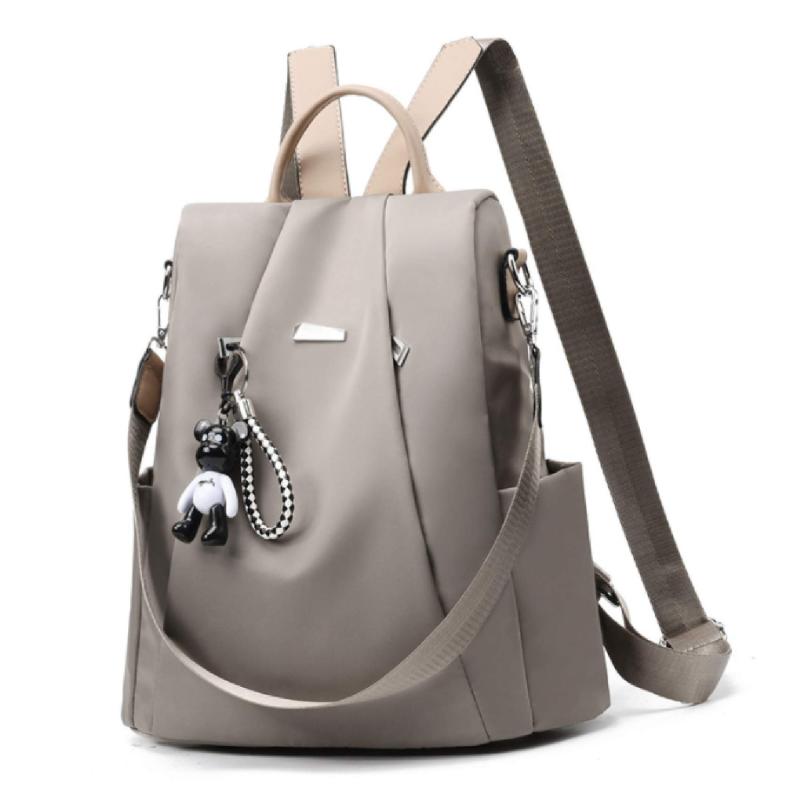 [DESAFIANTE] リュック レディース 大容量 防水 軽量 防犯 ナイロンビジネスバッグ 韓国風【大人気のおしゃれバッグ】シンプルなデザインに、ベアー型の可愛いキーホルダー付き 取り外し可能なのでその日のコーデによって雰囲気を変えら...