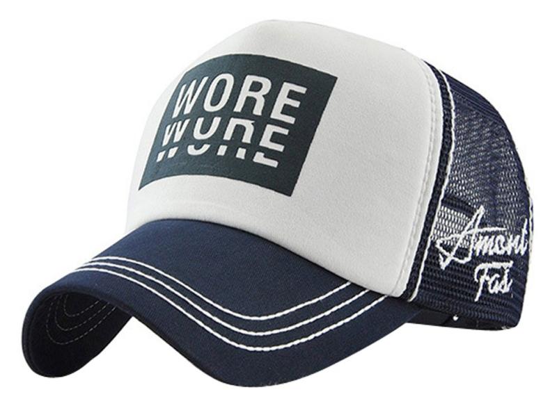 [ミナコライフ] メンズ レディース WOREマーク ベースボールキャップ アウトドア 旅行 ゴルフ用 格好いい 欧米風 帽子おしゃれで格好いいメッシュキャップランニング等のスポーツ時に相性抜群アウトドアでの紫外線UV対策だけではなく　メッ...