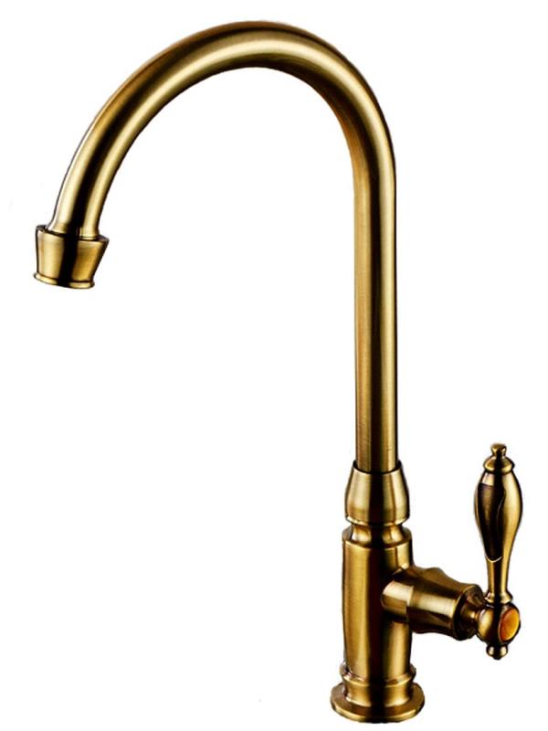 Life System(ライフシステム) キッチン 洗面用 アンティーク 単水栓 グースネック スワン 蛇口 シングルレバー 洗面台 ST12✅「アンティーク調の気品とレトロなデザインがオシャレで古風な風格がとても素敵なキッチン・洗面用の単...