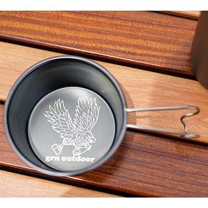 grn outdoor(ジーアールエヌアウトドア) キャンプ 食器 SomAsiera cup somablack FUKA 300ml 2021年モデル GO1447 柄A素材：ステンレス無塗装・ステンレス黒発色刻印：無塗装レーザー発色