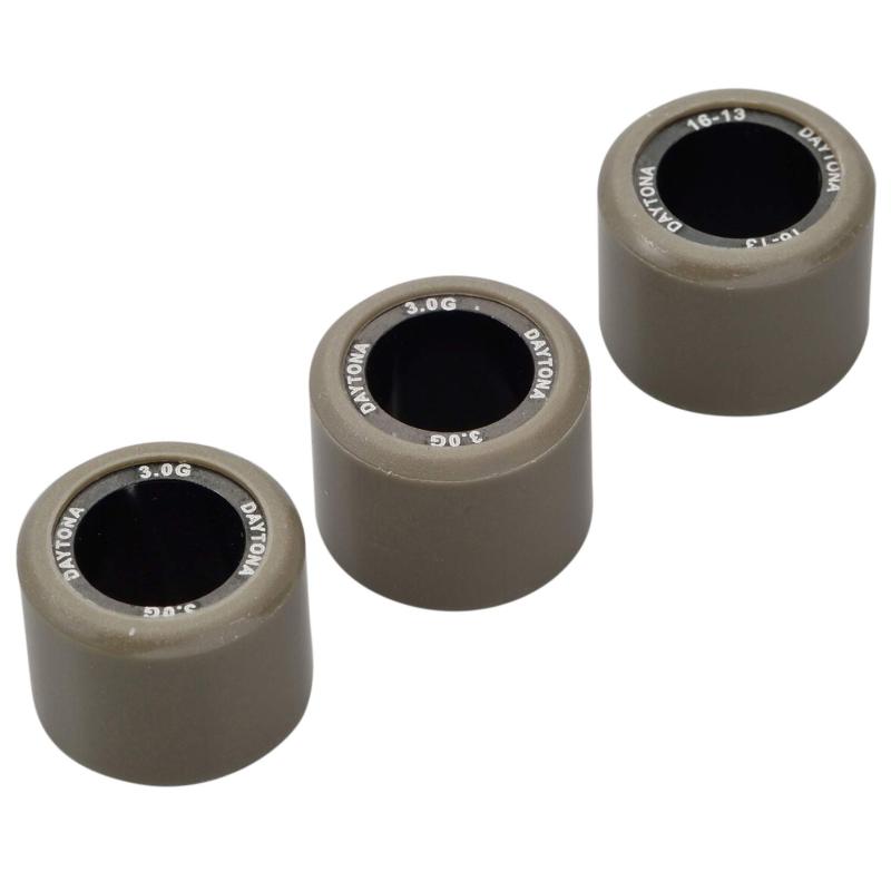 デイトナ バイク用 DWR ウエイトローラー φ16×13mm 方向指定なし 3個セット