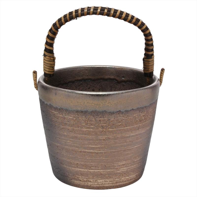 萬古焼 つる付 アイスペール 陶器 備前金彩 日本製 11813サイズ:約直径12.5×高さ10.7cm素材:本体-陶器生産国:日本