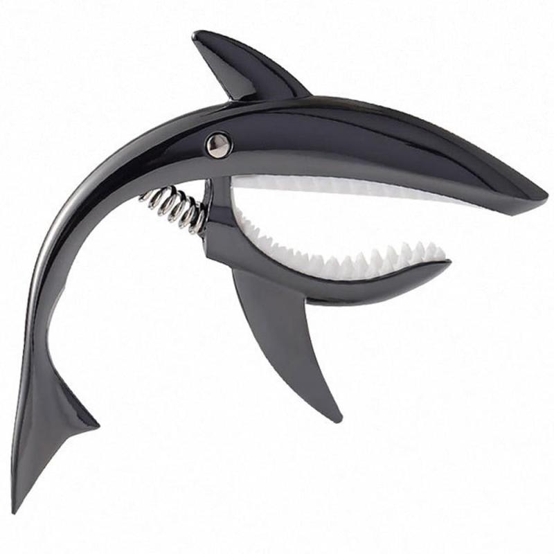 カポタスト ギター用 サメ型 ギターアクセ 亜鉛合金 強力に弦をホールド アコースティック＆エレキギター用（1pcsブラック）仕様：（1pcsブラック）安定したチューニングが可能。弦ごとに力が均一であることを確認し、音の正確さをよりよく保護...