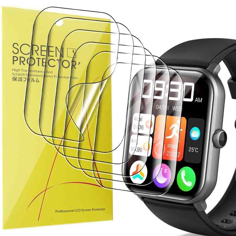 Lamshaw for BRRMOO スマートウォッチ 保護フィルム, [6枚組] 4H硬度 TPU 保護フィルム カバー 液晶フィルム 対応 BRRMOO 1.9インチ スマートウォッチ👉【対応機種】BRRMOO 1.9イ...