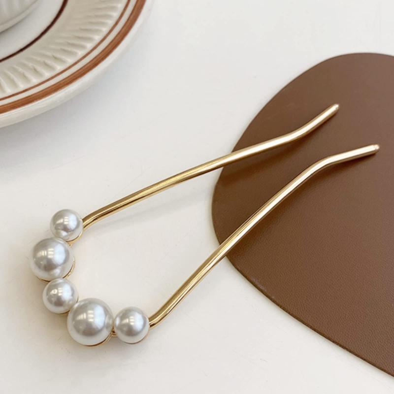 EZ PEACH 簪 かんざし 髪飾り 和装 パール Uコーム 髪飾り かんざし 結婚式 着物 成人式 発表会👘【サイズ】11*3cm👘【素材】素材：真鍮（金メッキ） *注意事項：商品の色はご覧頂くPC環境に...