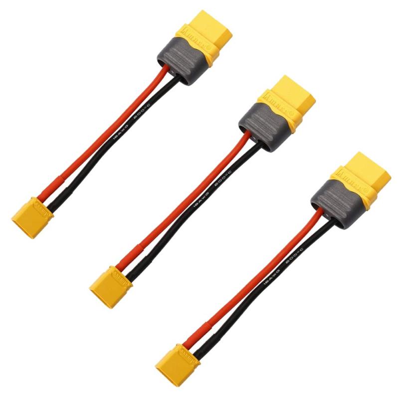 Amass xt30オスプラグは10cm 16awgシリコンワイヤーを介してxt60メスプラグに変換されまる製品名：RCLipo用のXT60メス-XT30オスコネクタアダプタケーブルリード。長さ：約10cm;ケーブル：16awgシリコンワイ...