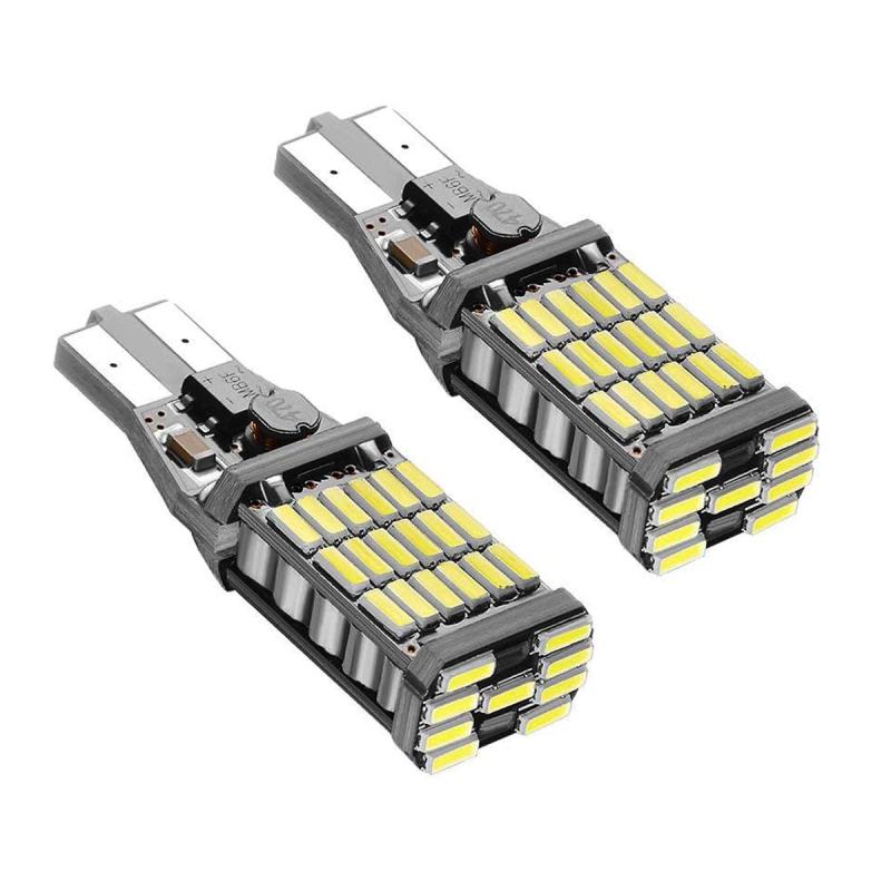 Autart T16/T15 W16W LED バックランプ 爆光 1000LM高輝度 無極性 キャンセラー内蔵 CANBUS 45連4014 SMD LED バックアップ 後退灯 6500K ホワイト