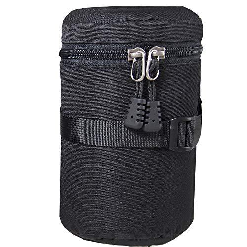 fesley カメラ用 レンズケース レンズポーチ クッション 収納袋 ブラック 3タイプ