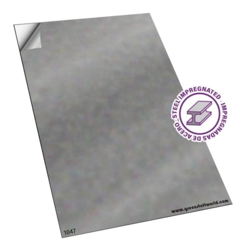 GREEN STUFF WORLD グリーンスタッフワールド ラバースチールシート (粘着剤付 A4) 1枚 ホビー用素材 GSWD-1047 黒大切なモデルをしっかり磁力化して固定厚さ0.9mm A4サイズシートラバー製スチールシート裏面...