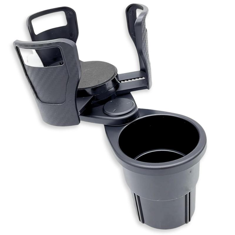 MagZen ドリンクホルダー 2in1 車用 多機能カップホルダー ホルダー増設 360度 回転 滑り止め付2in1デザイン - 360度回転可能で、1つのホルダーを2つに分割し、同時に異なる飲み物を楽しめます。サイズ調整可能 - 上部の...