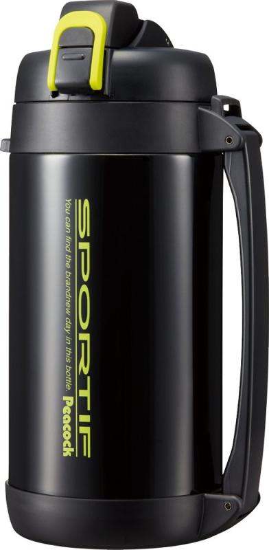 ピーコック 水筒 ステンレスボトル ストレートドリンク 2.1L ブラック AJB-201Bサイズ(約):幅15.8×奥行13×高さ30cm、口径/7.1cm素材・材質:本体/ステンレス(SUS304)、栓/ポリプロピレン、パッキン/シリコ...