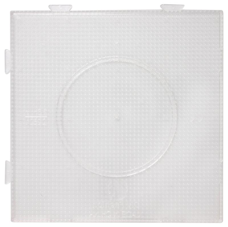 創&amp;遊 ミニミニアイロンビーズ プレート(大) 145mm×145mm 透明 四角形 1枚 MB-300-01