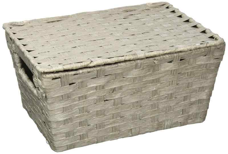 ちどり産業(Tidorisangyou) バスケット ホワイト 16X8Xh9.5cm ペーパーバスケット