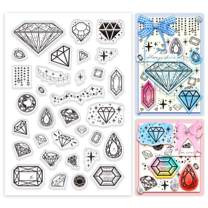 PH PandaHall クリアスタンプ ハート ゴシック調デザイン シリコンスタンプ ゴム印 手帳用 アンティーク クラフトカード 手紙装飾 デコレーション レトロ アルバム用パターンデザイン：透明スタンプは、様々な種類のヴィンテージスタ...