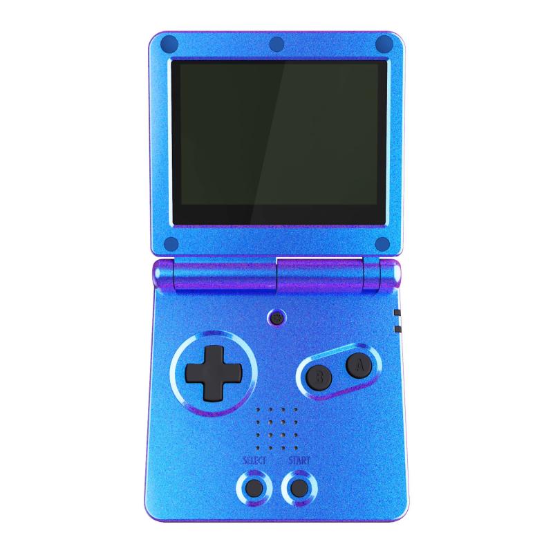 IPS GBA SPアップグレードeXtremeRateカスタム交換用ハウジングシェル- IPSと標準 LCD の両方に対応-コンソールやスクリーンは付属していません【カメレオンパープルブルー】GBA SPに対応用交換フルシェル、交換ボタン...