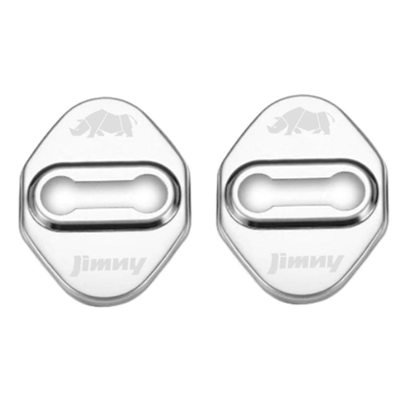 KOKATO スズキ ジムニー ジムニーシエラ JB64/JB74 車種専用設計 ドアロックストライカーカバー フロントドアロックカバー ステンレスカバー 錆防止金属 装着簡単 専属ロゴ アクセサリー カス