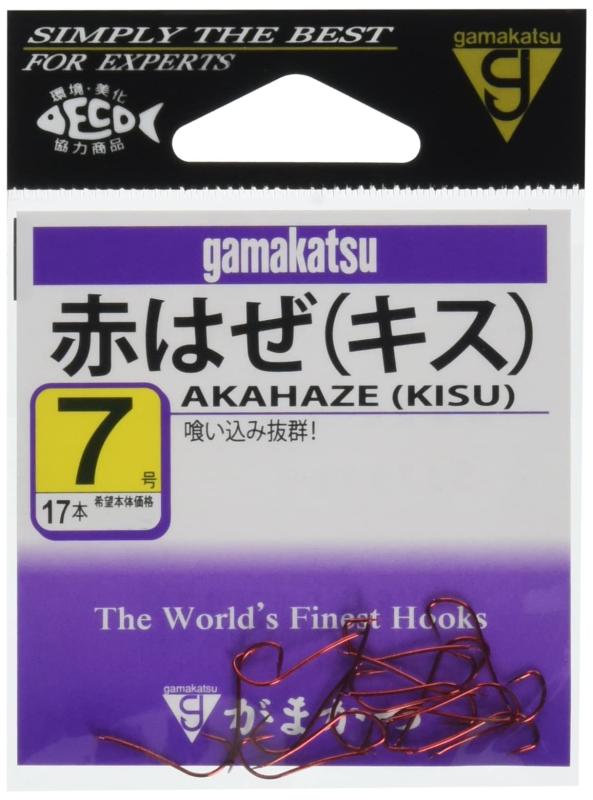 がまかつ(Gamakatsu) 赤ハゼ(キス) フック 7号 釣り針号数:7入本数:17