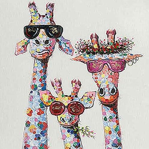 KMKER ダイヤモンドペインティングキット ダイヤモンドアート キット アニマルミックス ダイアモンドビーズ絵画 刺繍キット 5D モザイクアート ハンドメイド 全面貼り付けタイプ ビーズアー1 x 油画布 1 x 樹脂ラインストーンのバ...