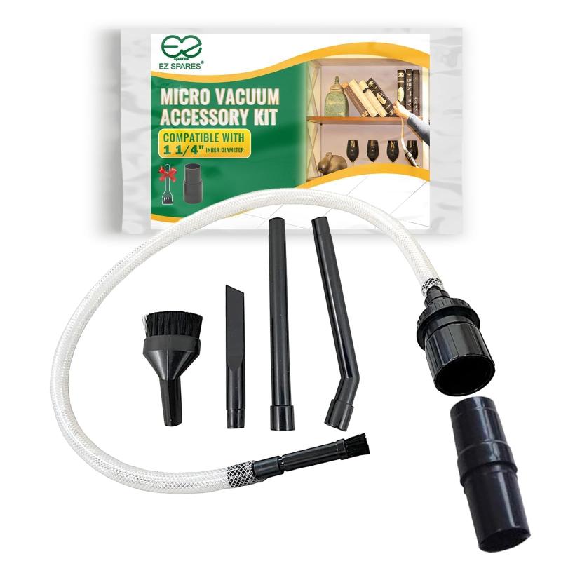 EZ SPARES Miniミニ掃除機アクセサリーキット コンピュータークリニングセット キーボードクリニングキット デスク周り用バキュームアタッチメントキット お掃除適合：32mmと32mm口径に適用PCやキーボードなど、細部のお掃除に最...