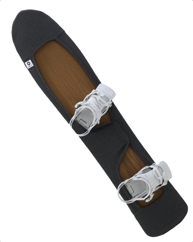 MONS For Powder Board Knit Cover スノーボード用ニットカバー ソールカバー ビンディング付けたまま ベルクロストラップ式｜ファブリックソフト 通気性 伸縮性 ヘザーグレー（台湾製）プレートの特別な設計により、...