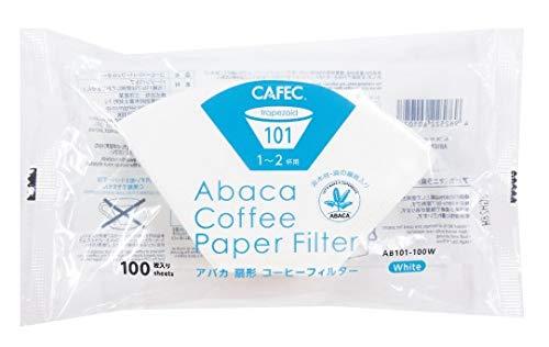 三洋産業 アバカコーヒーフィルター101 1-2杯用 100枚入り AB101-100W 4個パック麻の約80%は紙として使用されています非木材のパルプ原料です繊維が柔軟で強度があります通液性に優れています1-2杯用　100枚入り